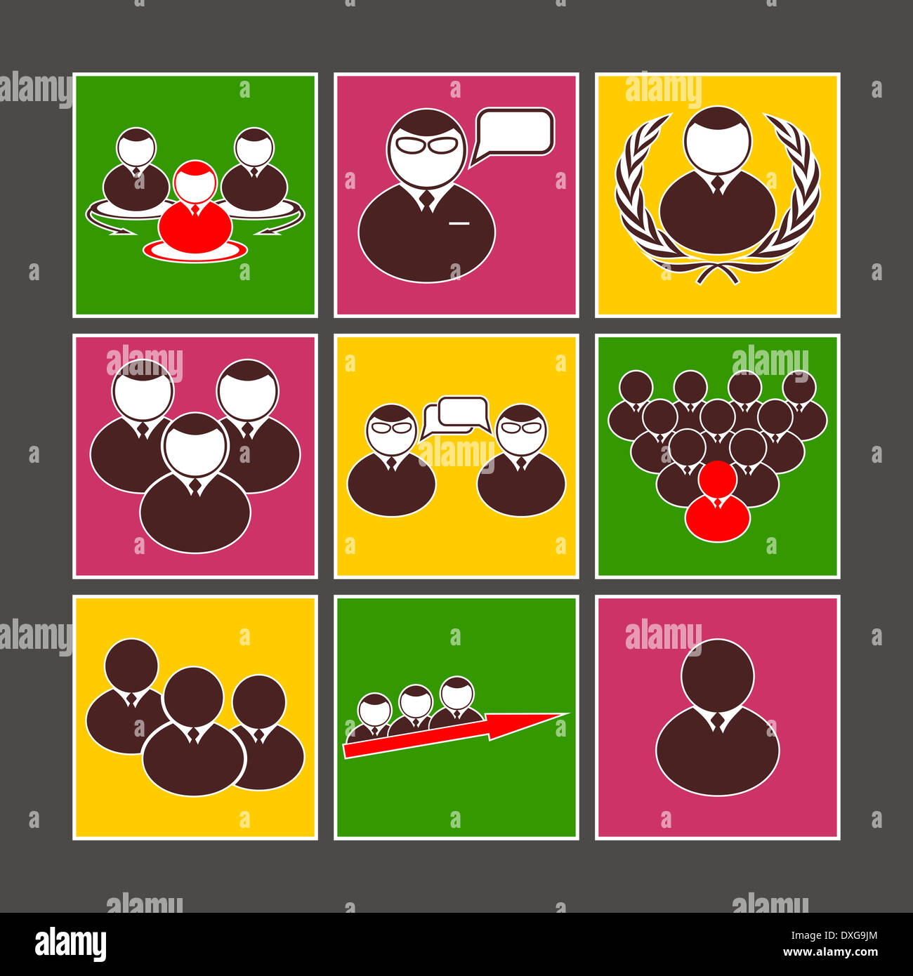 Set people icons infographic hi-res stock photography and images - Alamy