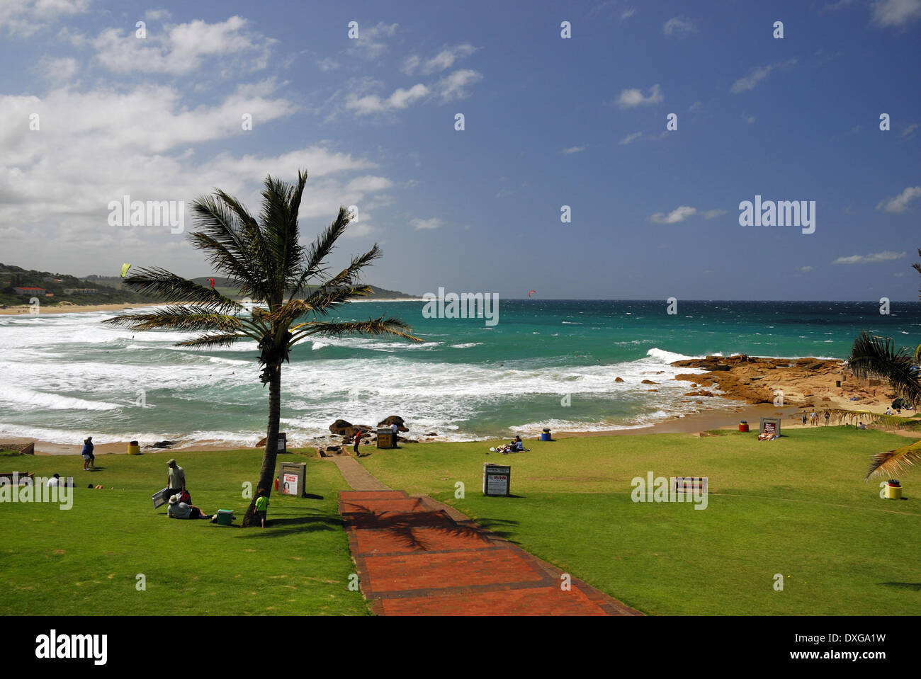 The beach at Scottburgh, KwaZulu Natal Coast, South Africa Stock Photo ...