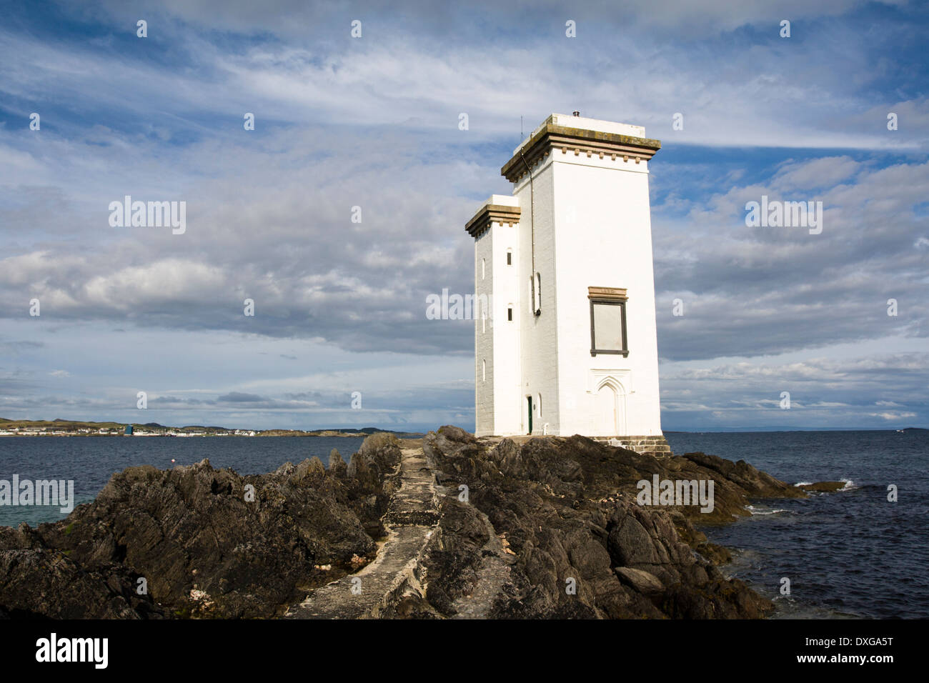 Carraig Fhada Lighthouse, Port Ellen, Isle of Islay, Inner Hebrides ...