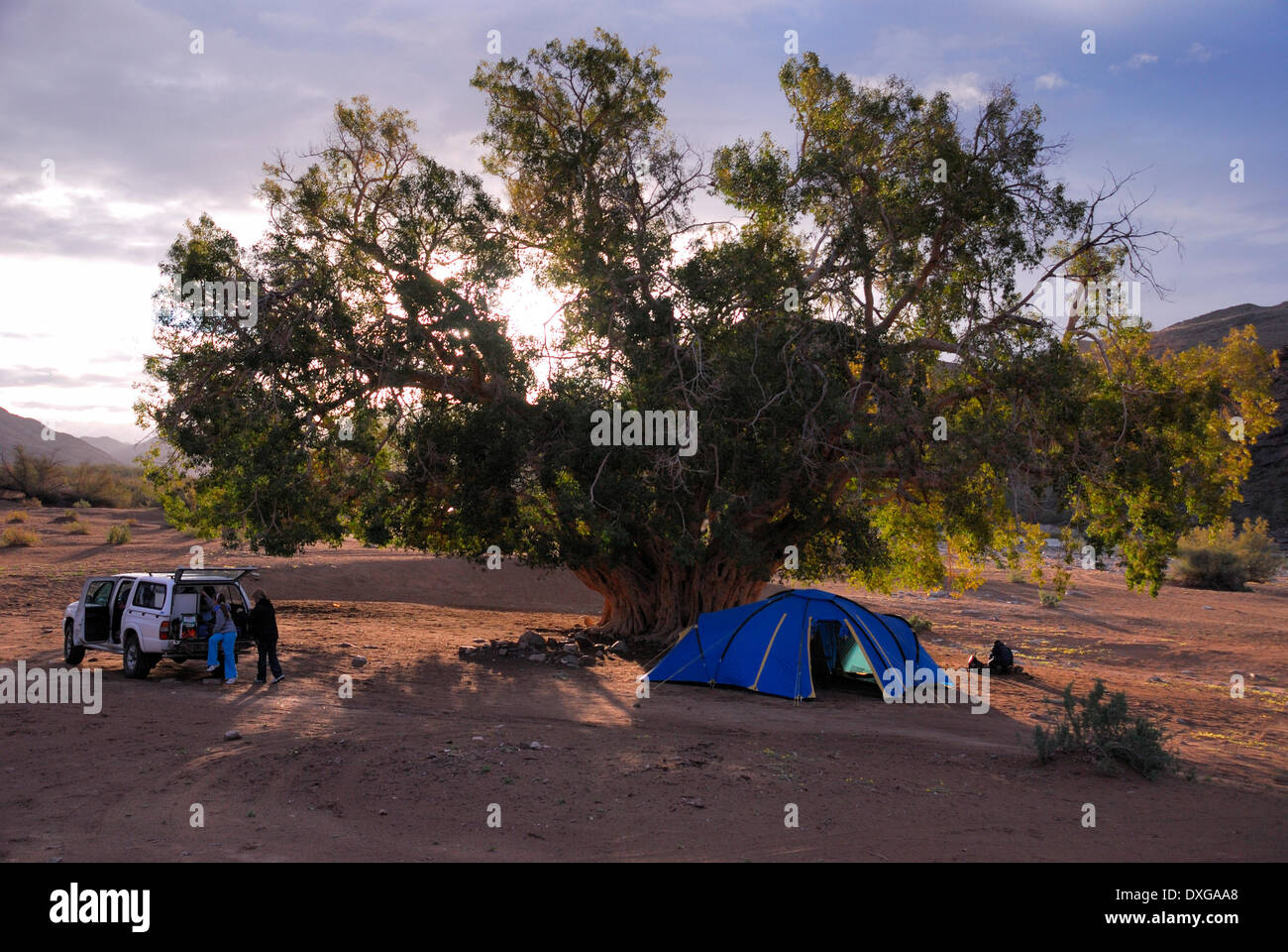 Camping at Melkhoutboom, Orange River, Namaqualand 4x4 Trail Stock ...