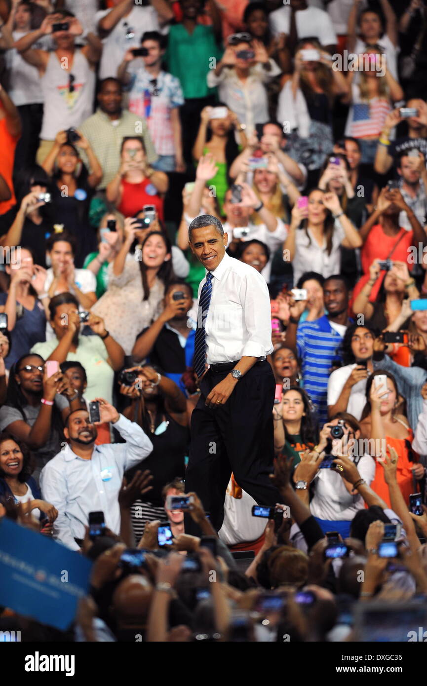 U.S. President Barack Obama attends a reelection campaign rally at the ...