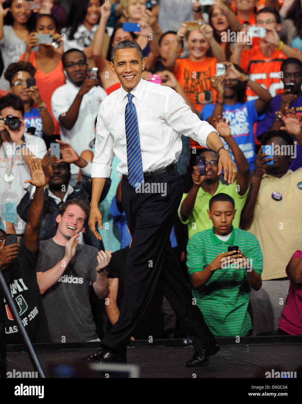 U.S. President Barack Obama attends a reelection campaign rally at the ...
