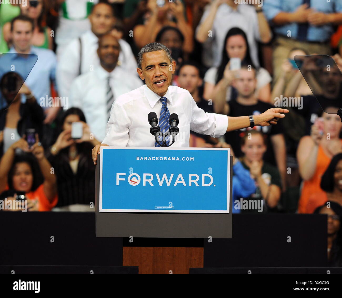 U.S. President Barack Obama attends a reelection campaign rally at the ...