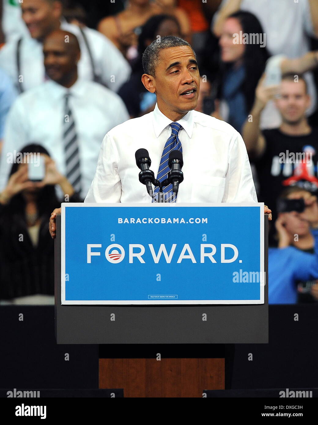 U.S. President Barack Obama attends a reelection campaign rally at the ...
