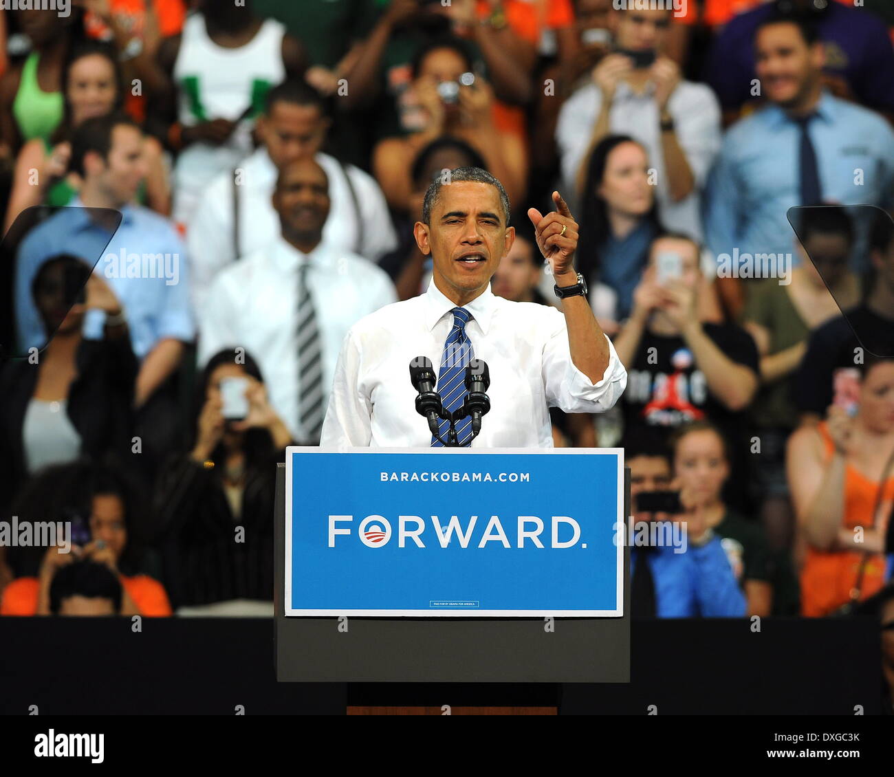 U.S. President Barack Obama attends a reelection campaign rally at the ...