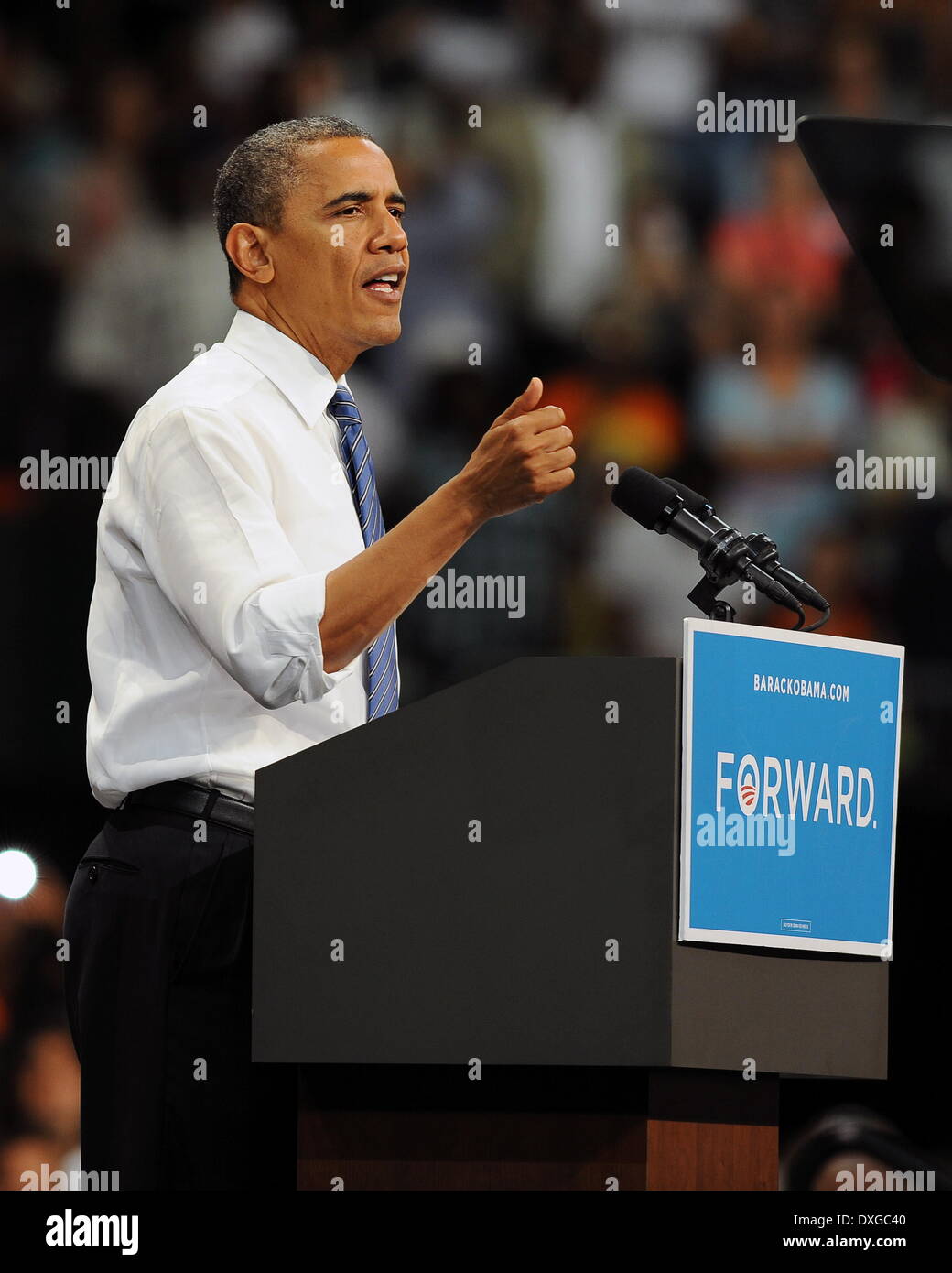 U.S. President Barack Obama attends a reelection campaign rally at the ...