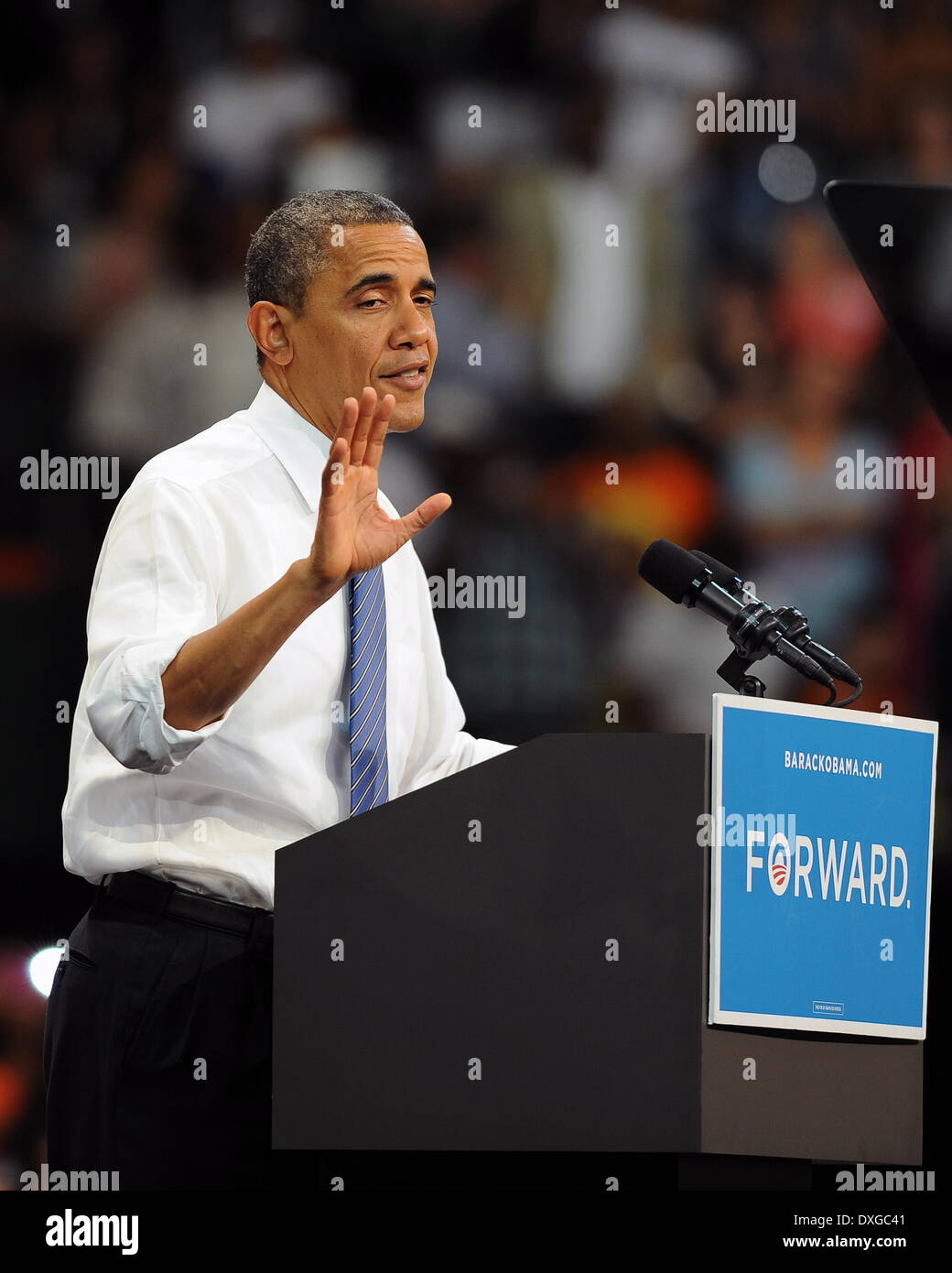 U.S. President Barack Obama attends a reelection campaign rally at the ...