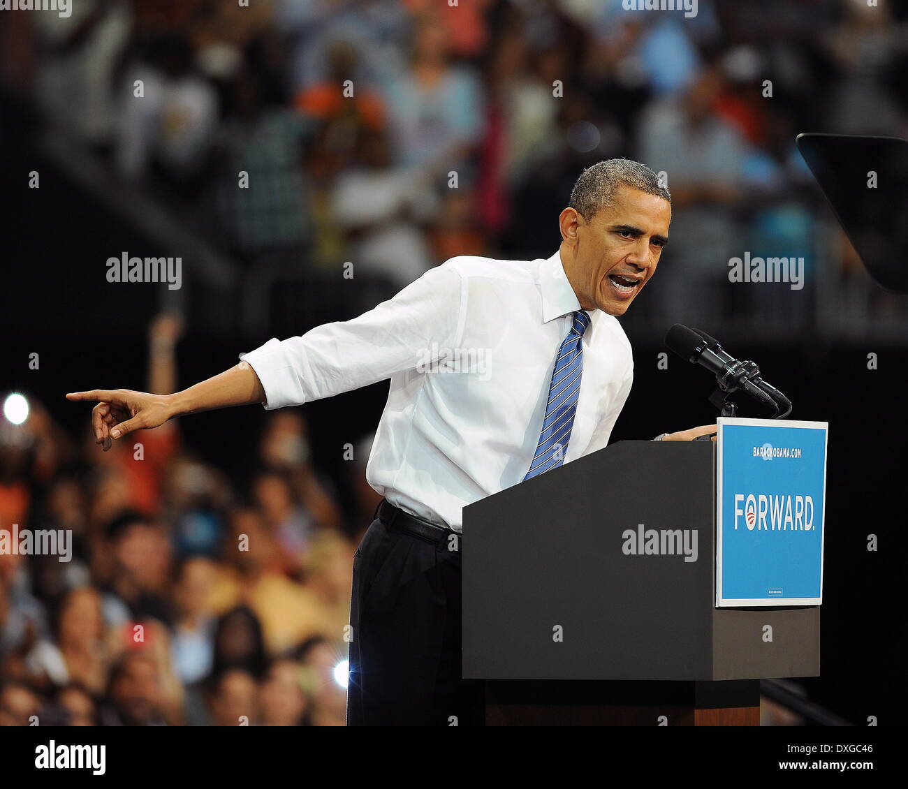 U.S. President Barack Obama attends a reelection campaign rally at the ...