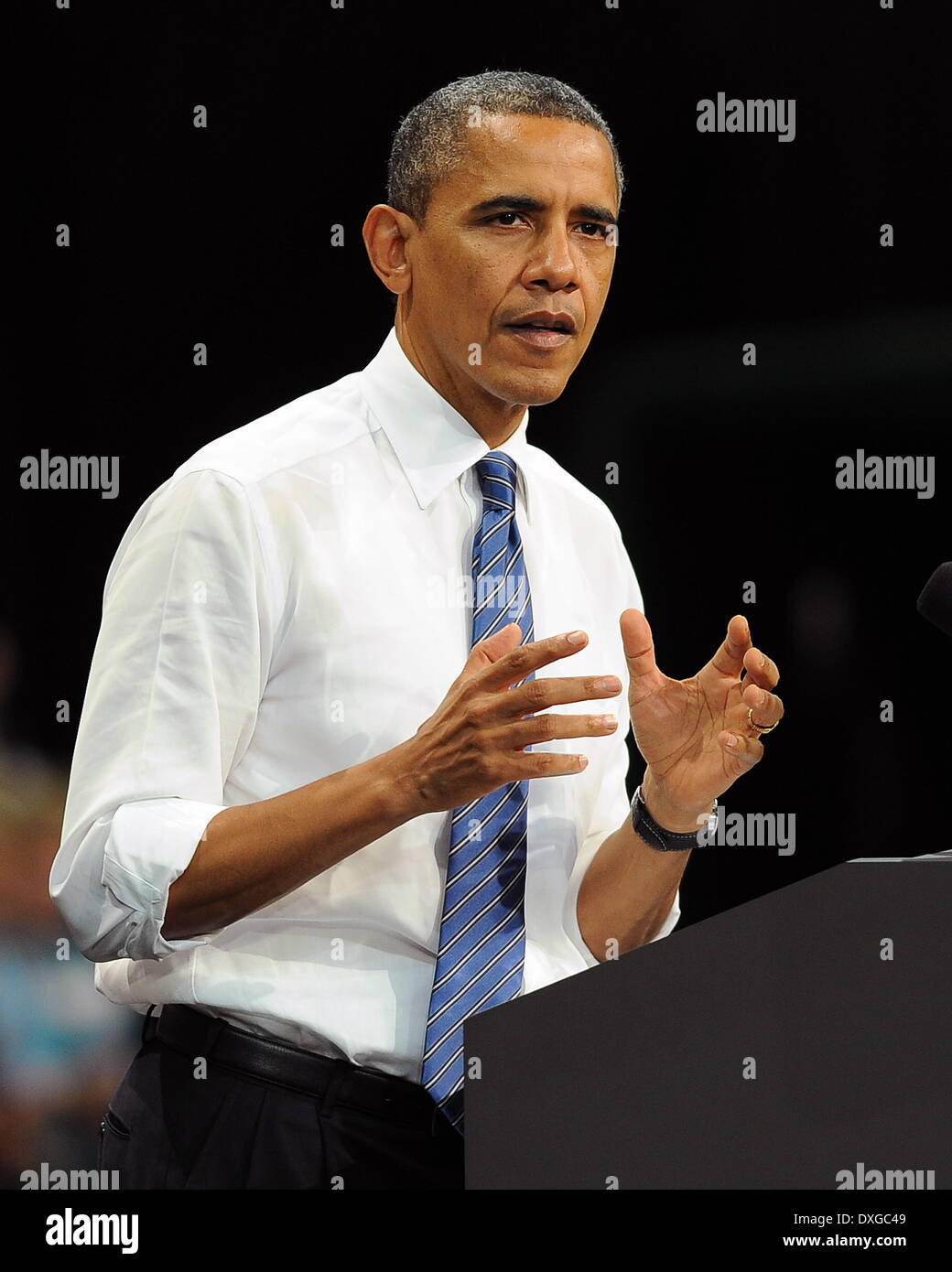 U.S. President Barack Obama attends a reelection campaign rally at the ...