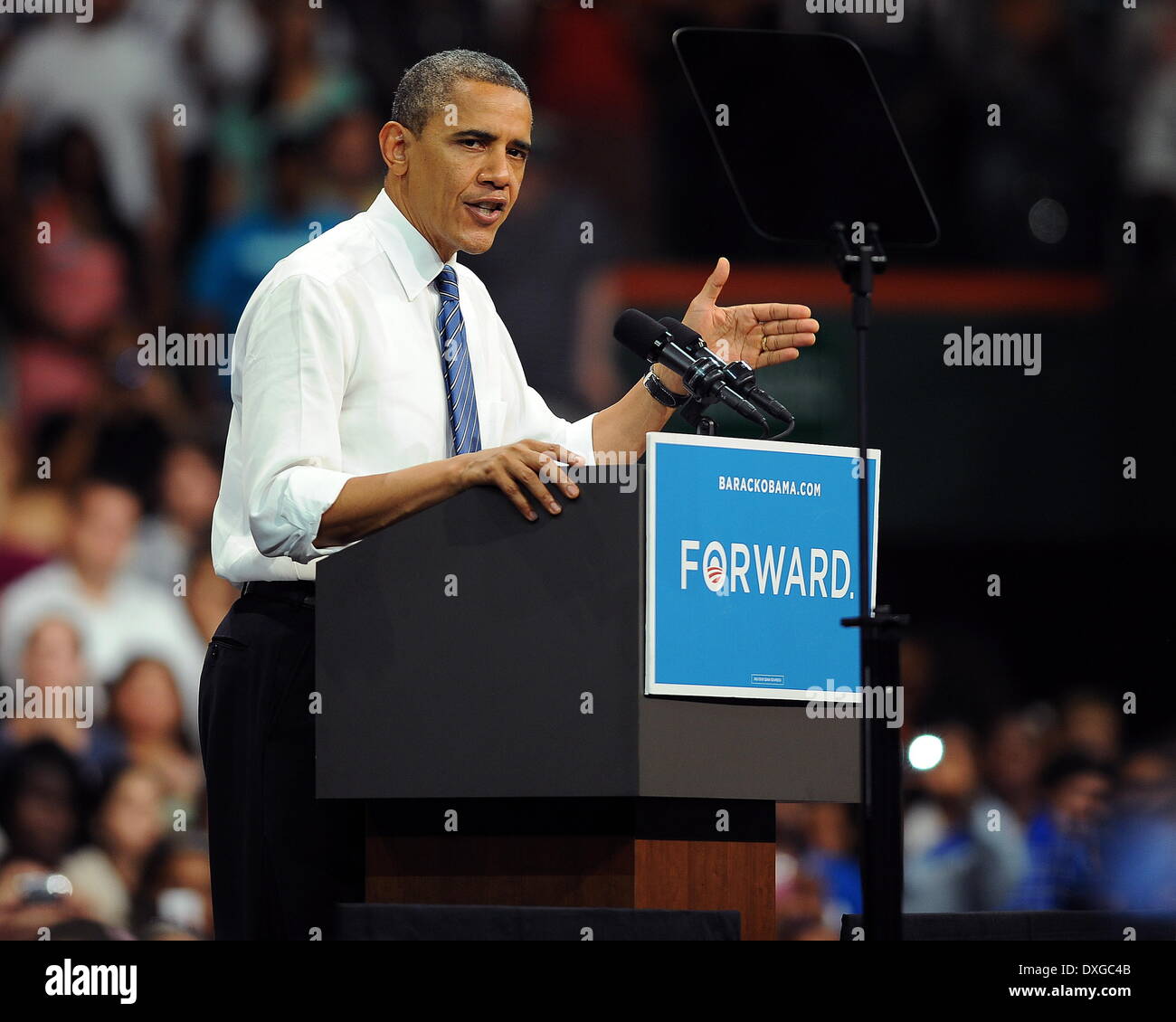 U.S. President Barack Obama attends a reelection campaign rally at the ...