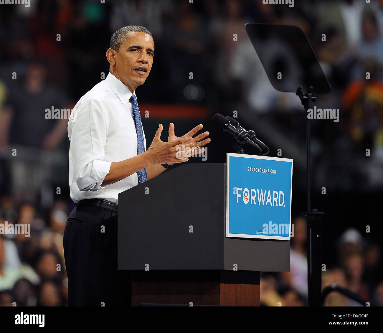 U.S. President Barack Obama attends a reelection campaign rally at the ...