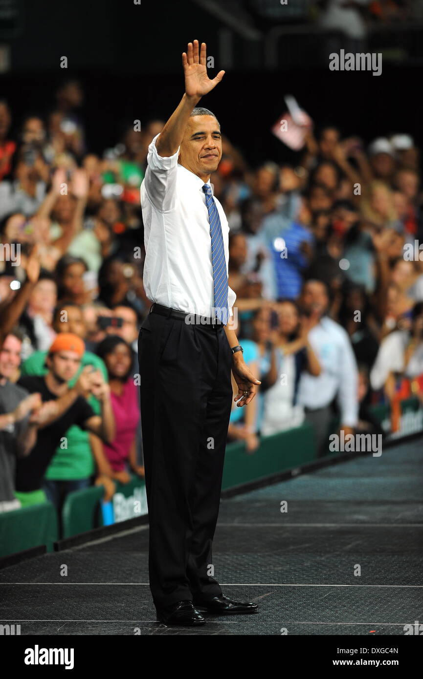 U.S. President Barack Obama attends a reelection campaign rally at the ...