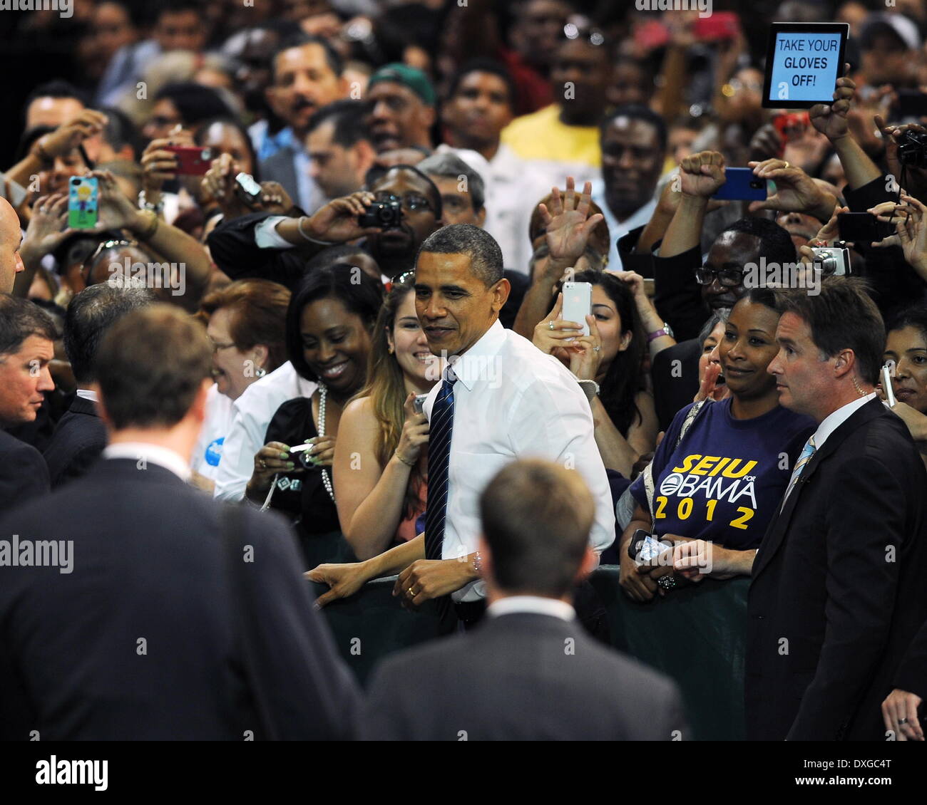 U.S. President Barack Obama attends a reelection campaign rally at the ...