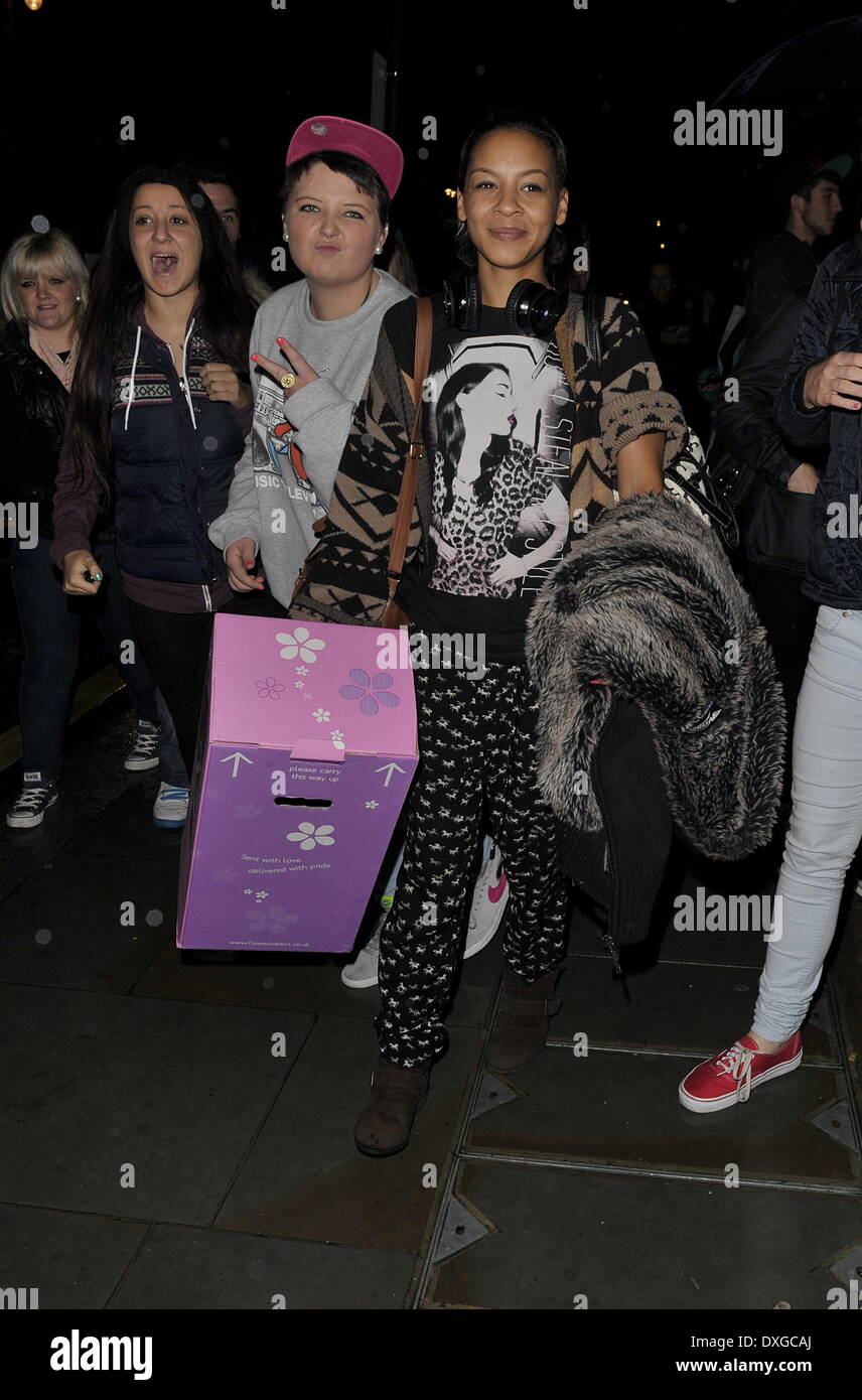 Jade Ellis X Factor contestants arriving back at the hotel. London ...
