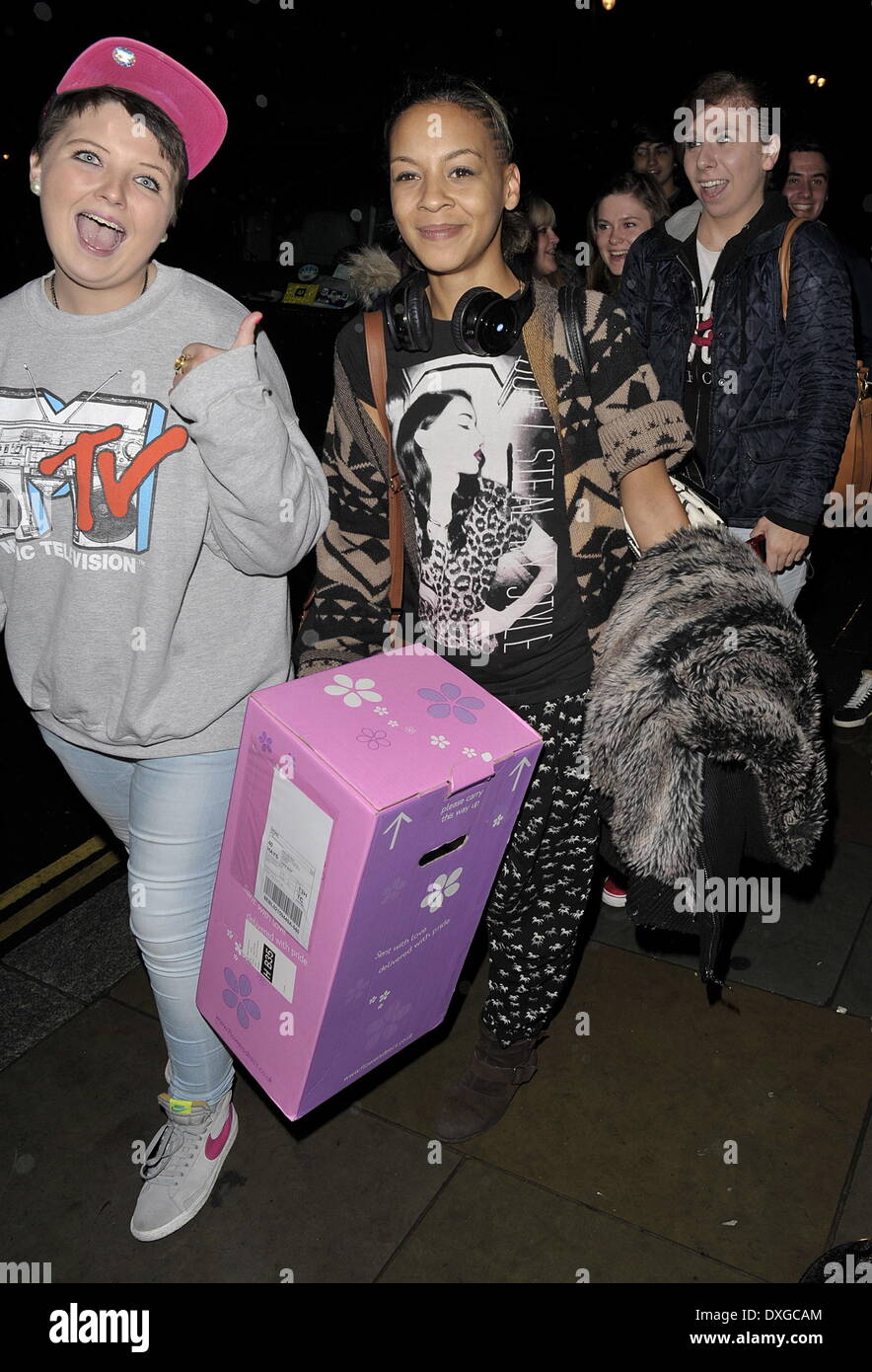 Jade Ellis X Factor contestants arriving back at the hotel. London ...