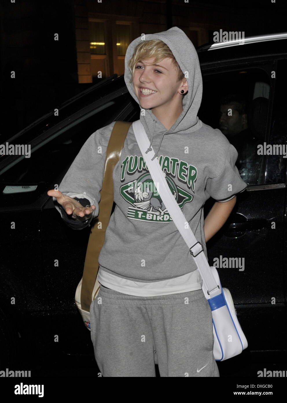 Charlotte Rundle of MK1 X Factor contestants arriving back at the hotel ...