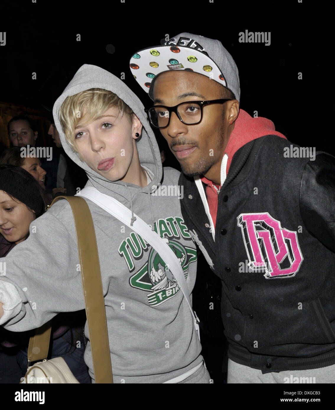 Charlotte Rundle and Simeon Nixon of MK1 X Factor contestants arriving ...