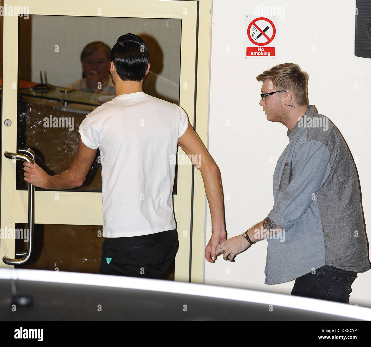 Rylan Clark and James Arthur leaving Fountain Studios. According to ...