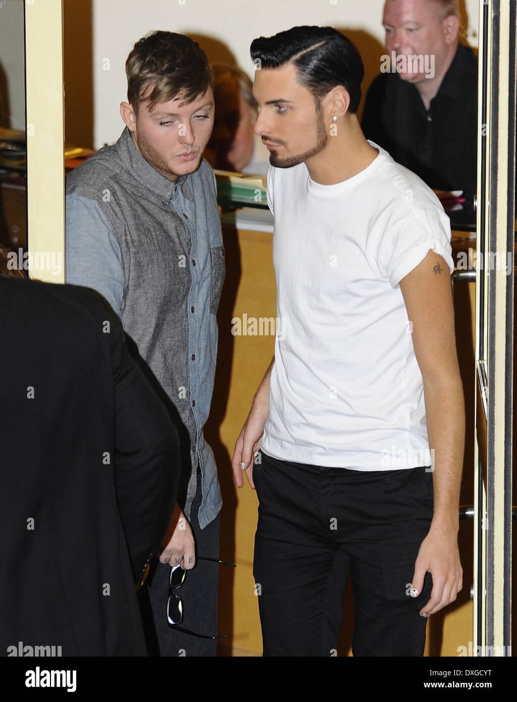 James Arthur and Rylan Clark leaving Fountain Studios. According to ...