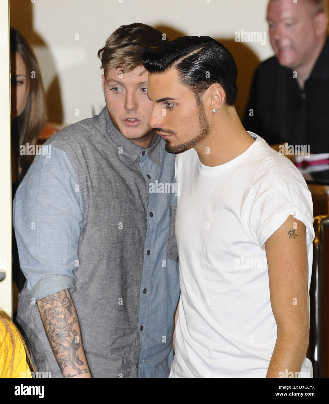 James Arthur and Rylan Clark leaving Fountain Studios. According to ...