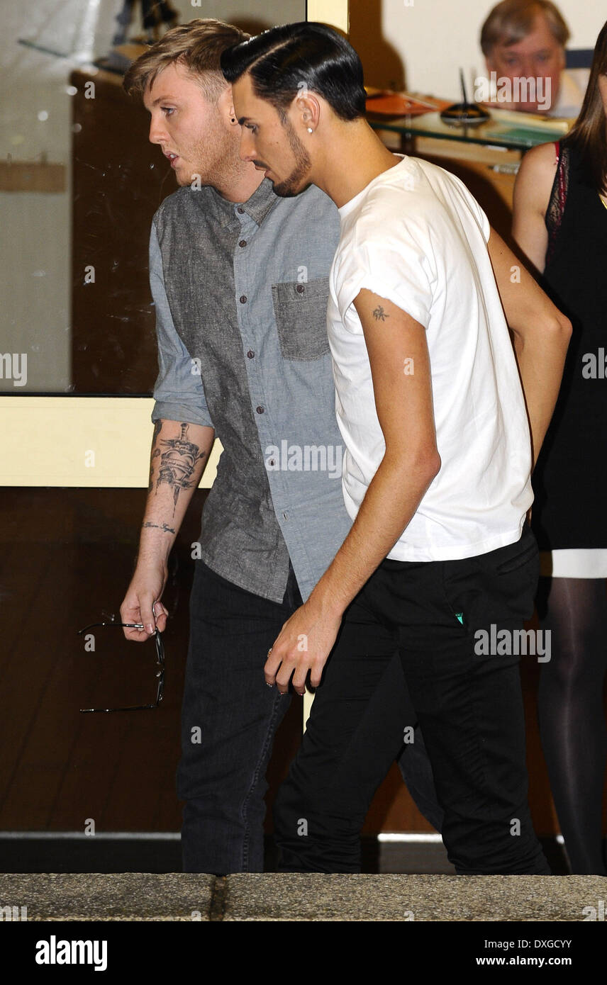 James Arthur and Rylan Clark leaving Fountain Studios. According to ...
