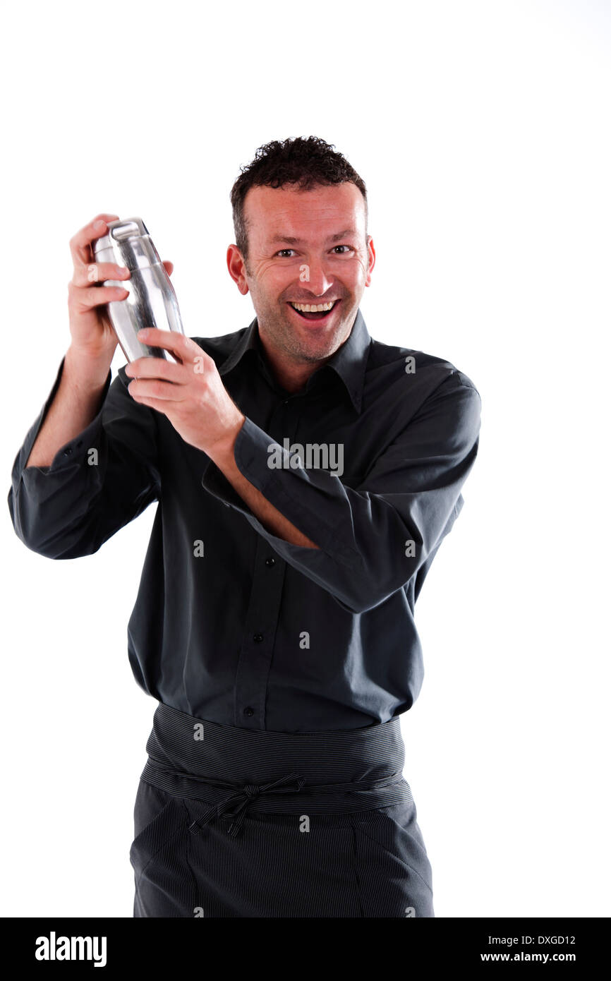 Bartender shaking a cocktail shaker Stock Photo - Alamy