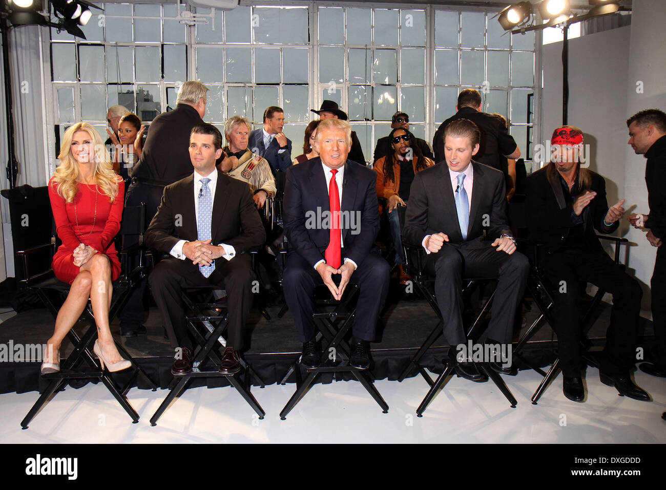 Brande Roderick, Donald Trump, Jr., Donald Trump, Eric Trump and Bret ...
