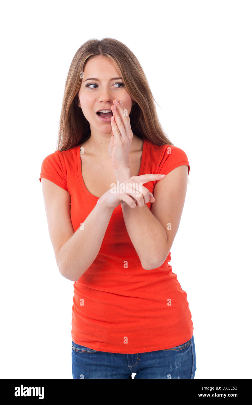 Girl sneering studio hi-res stock photography and images - Alamy