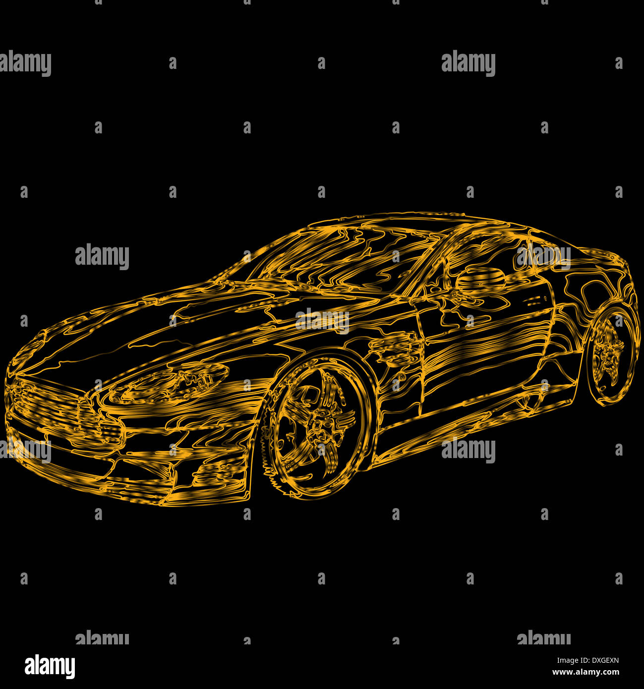 Car 3d model body structure hi-res stock photography and images - Alamy