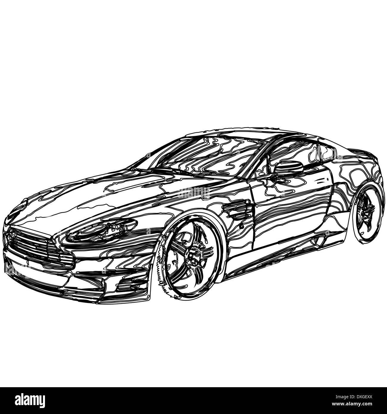 Car 3d model body structure hi-res stock photography and images - Alamy