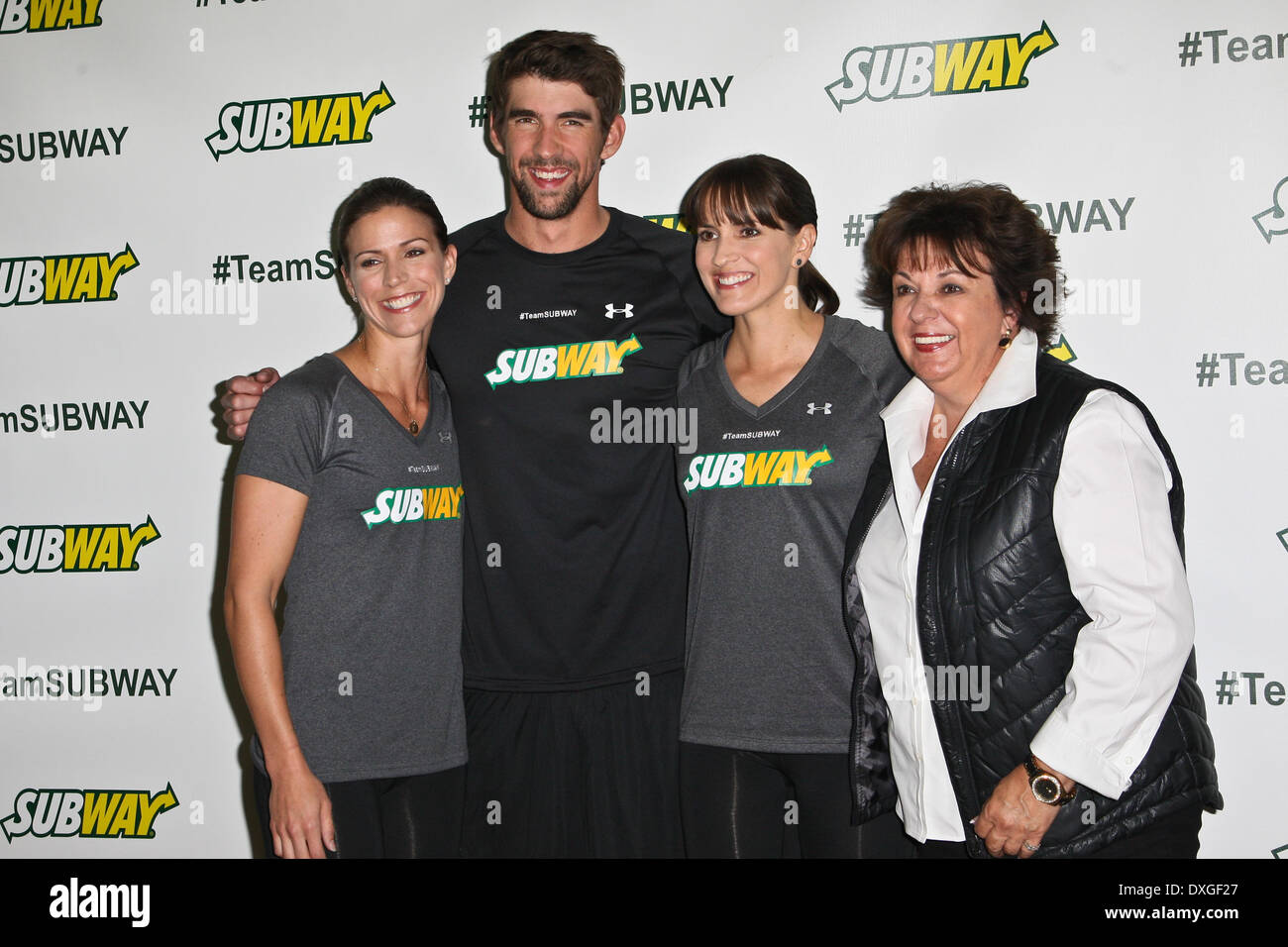 Whitney, Michael, Hilary and Debbie Phelps Subway 'run and swim ...