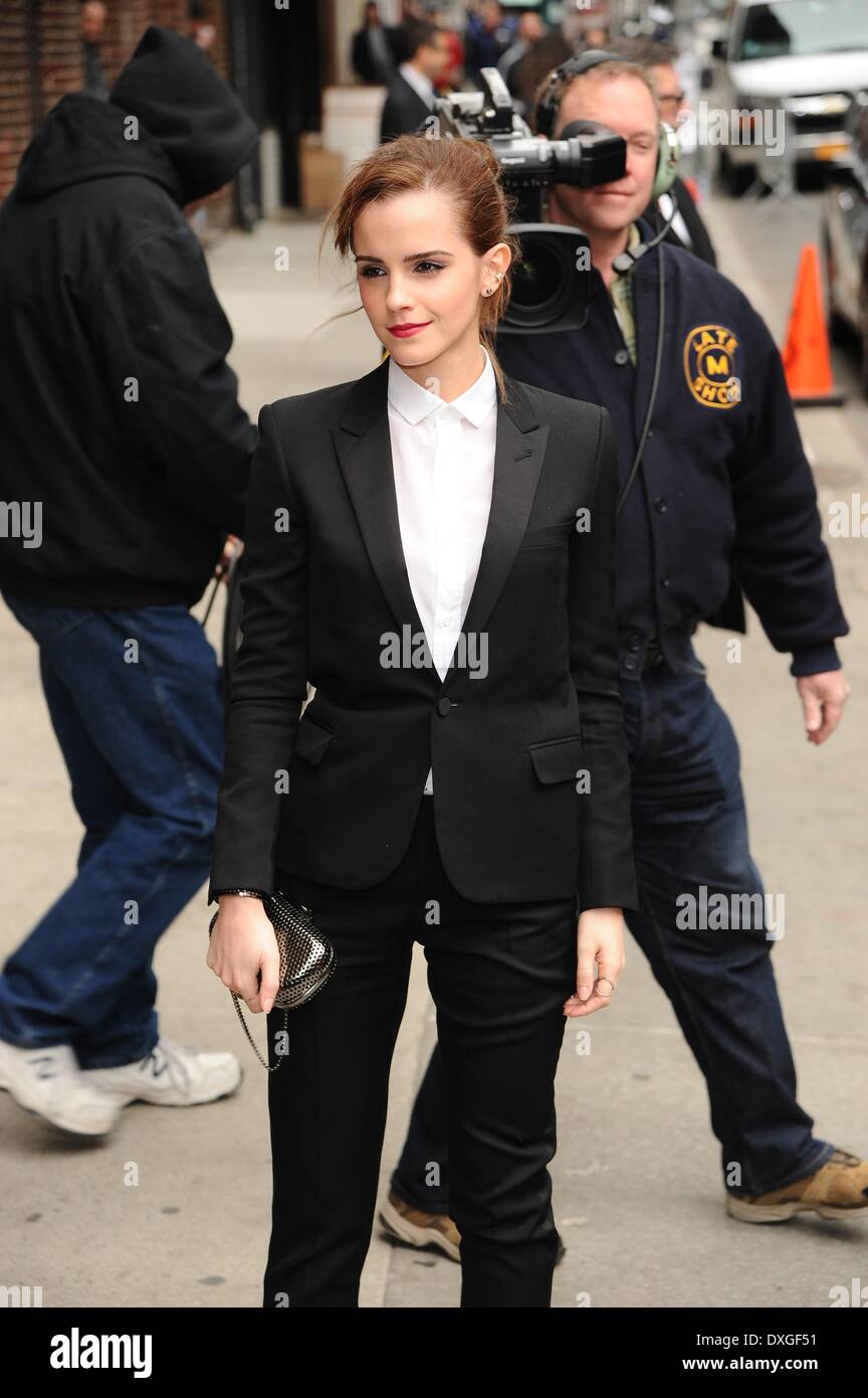 New York, NY, USA. 25th Mar, 2014. Emma Watson at talk show appearance ...