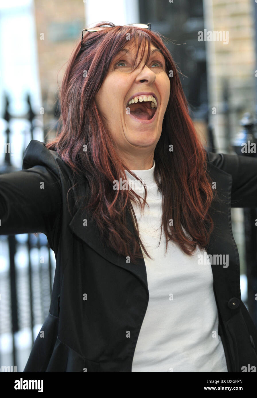 Janis Sharp arrives at the Gary McKinnon extradition decision press ...