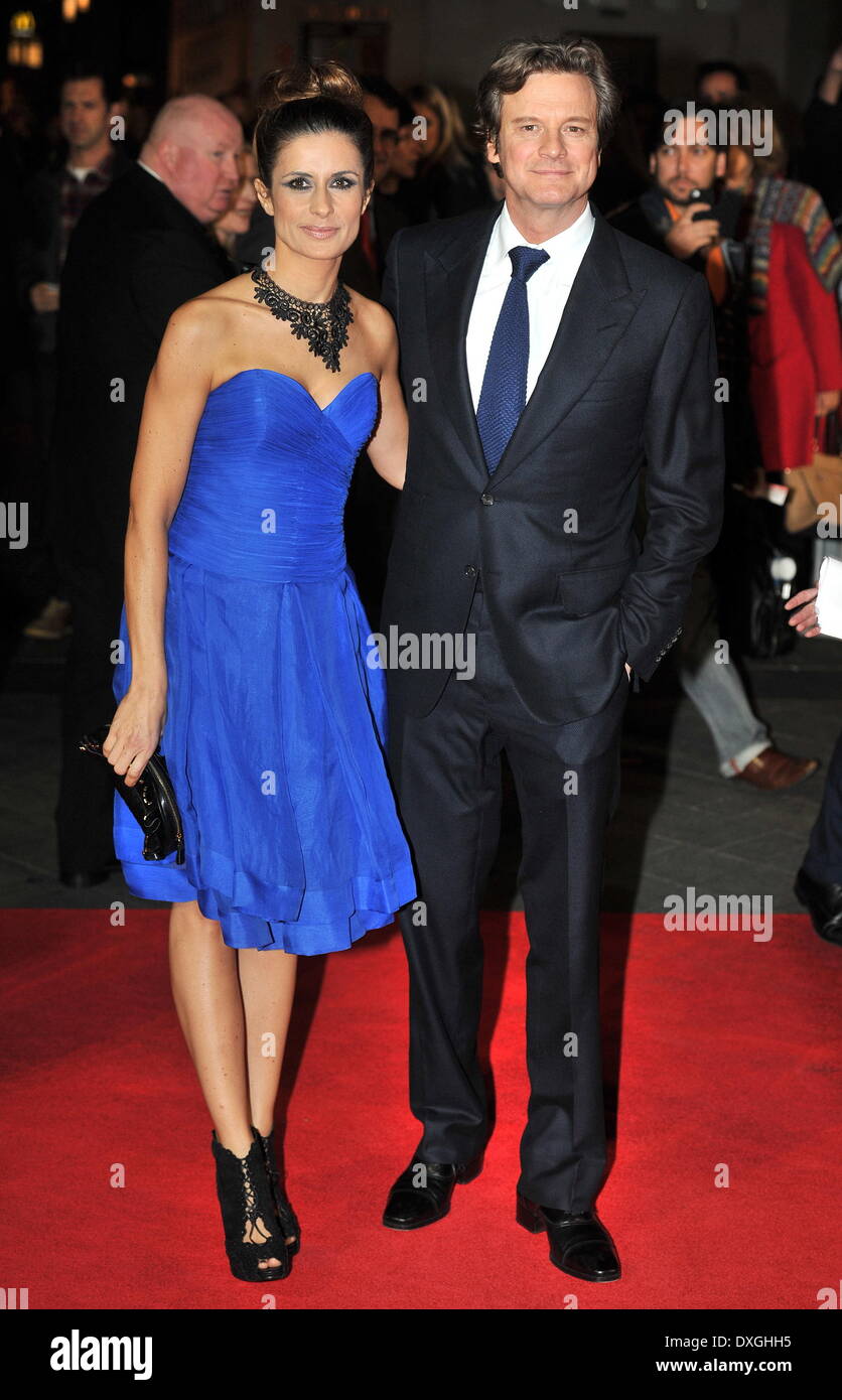 Colin Firth and wife Livia Giuggioli 56th BFI London Film Festival ...