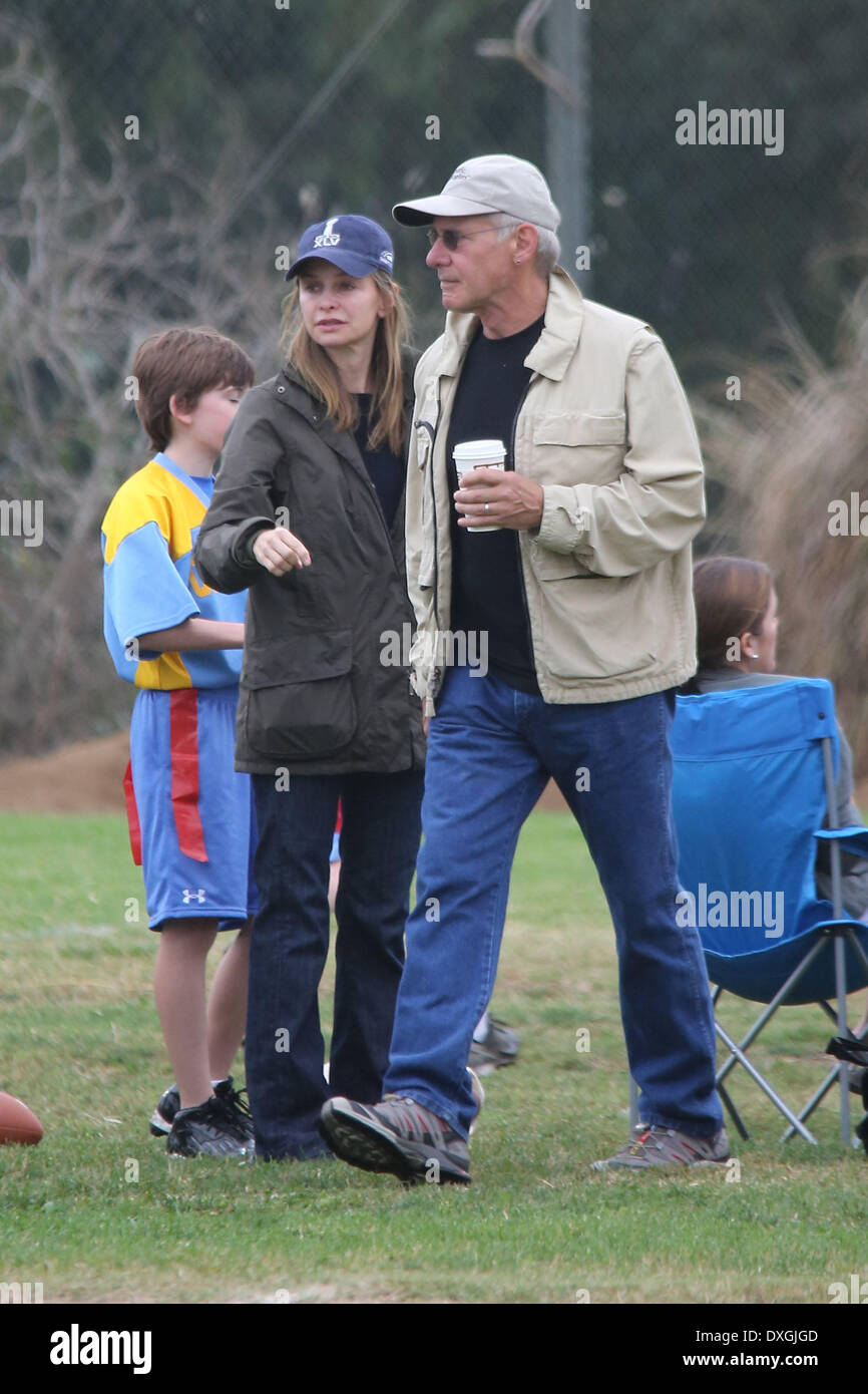Harrison ford with his wife calista flockhart hi-res stock photography ...