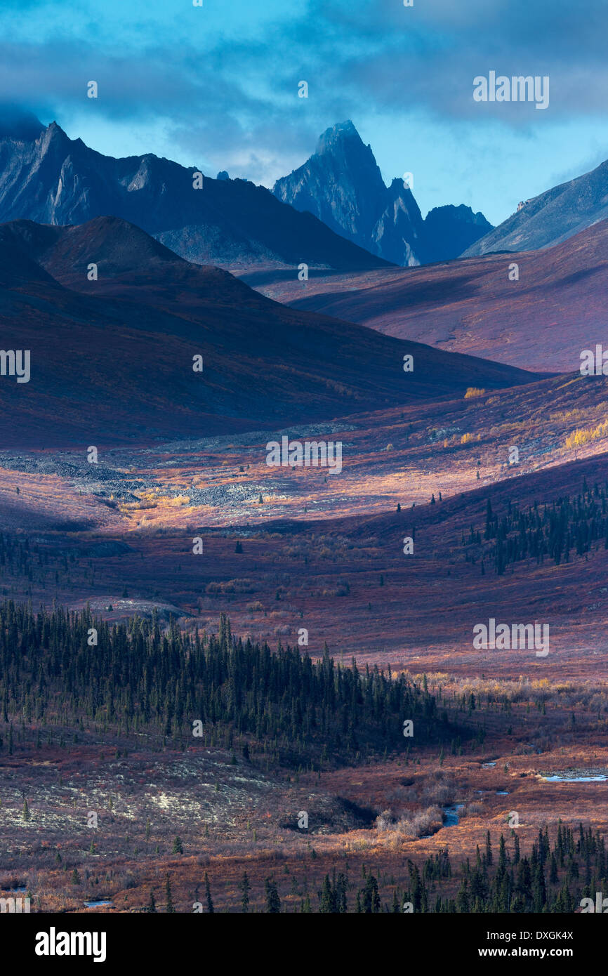 Tombstone Pass and the upper valley of the North Klondike River in ...