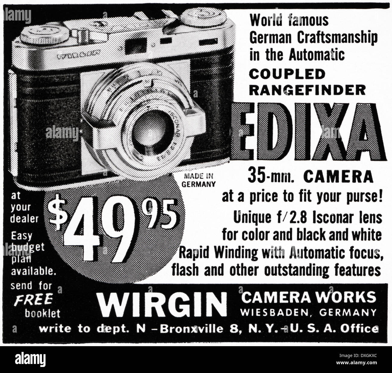 1950s camera ads hi-res stock photography and images - Alamy