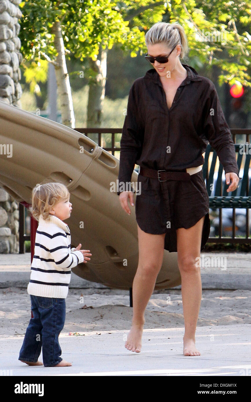 Theodore MacArthur and Ali Larter Ali Larter enjoys a day at Coldwater ...
