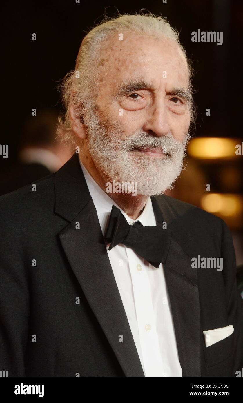 Christopher Lee at the premiere of "Skyfall" at Royal Albert Hall ...