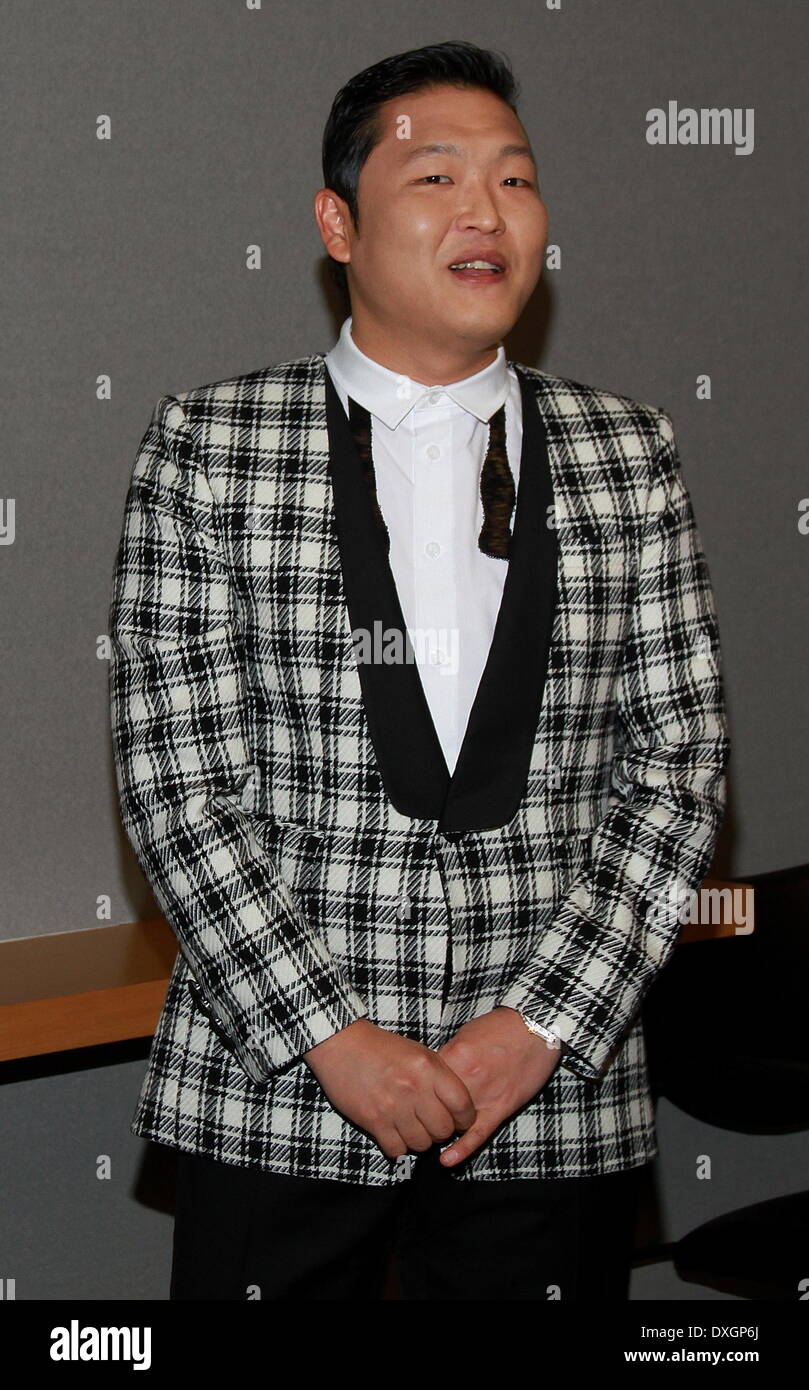 South Korean singer Psy aka Park Jae-sang does the 'Gangnam Style ...