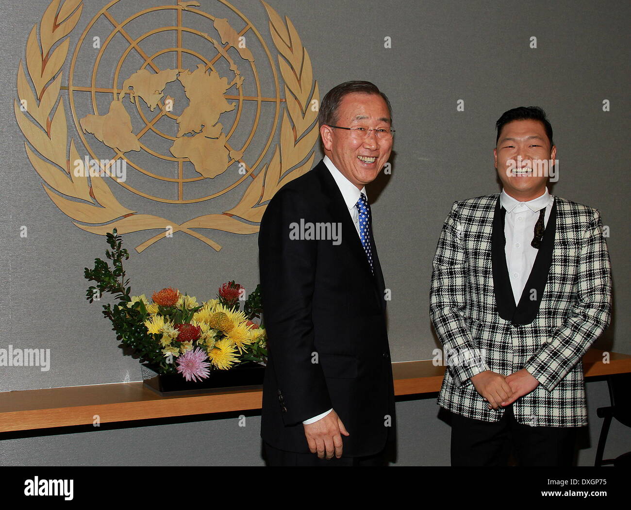 South Korean Singer Psy Aka Park Jae Sang Does The Gangnam Style Dance The With United Nations