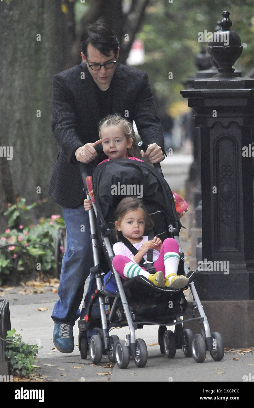 Matthew Broderick seen walking his daughters Tabitha and Marion to ...