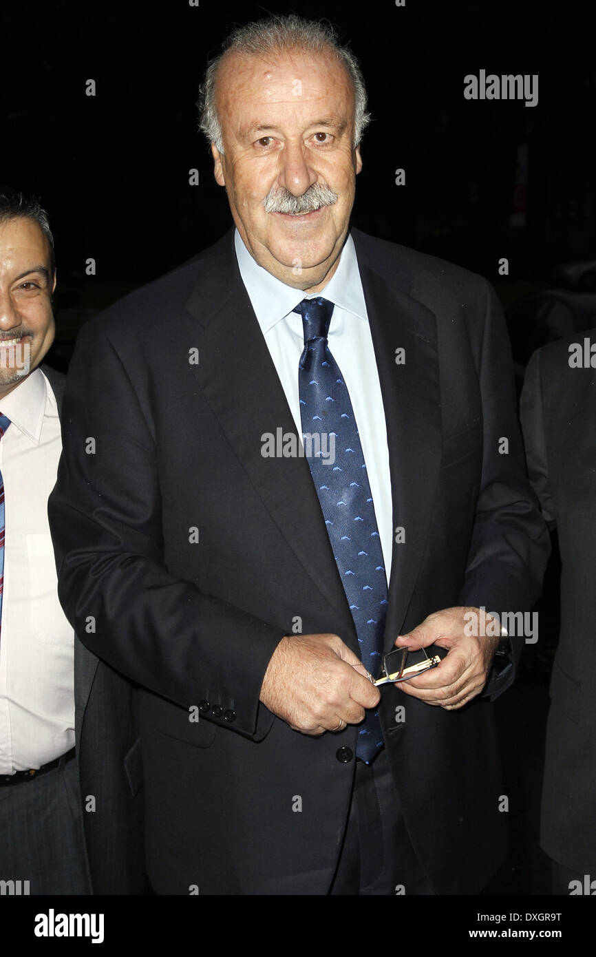 Spanish National Team Soccer Coach Vincente Del Bosque is honored at a ...
