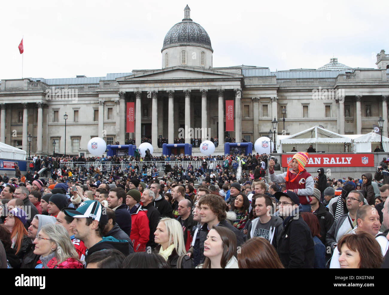 Atmosphere The NFL Fan Rally in Trafalgar Square hosted by Sky Sports ...