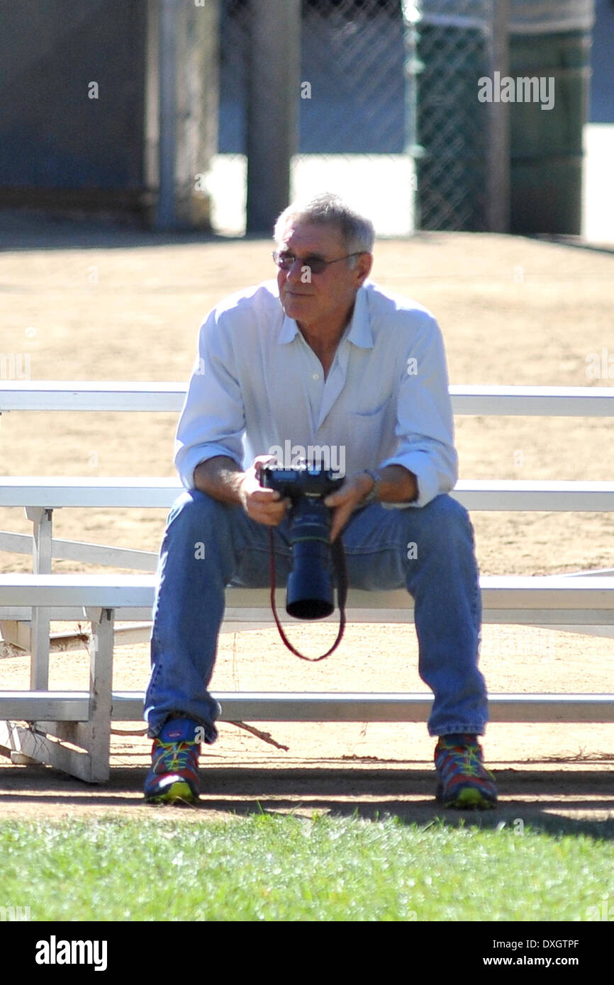 Harrison Ford enjoys the day at soccer practice Los Angeles, California ...