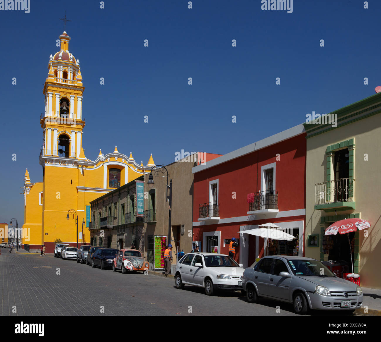 América, Mexico, Puebla state, Cholula village, the historical center ...