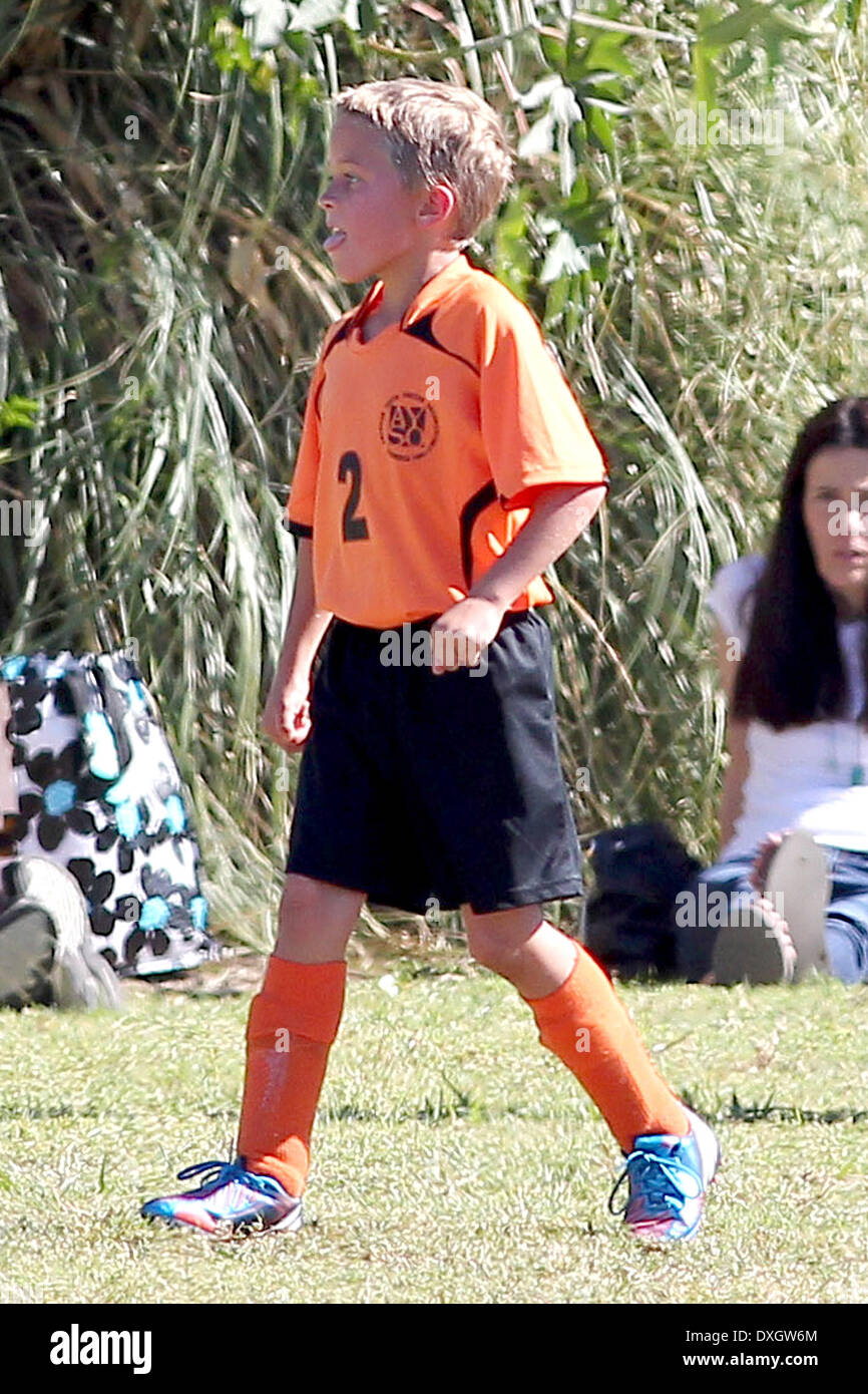 Deacon Phillippe at a park in Brentwood for his soccer game Los Angeles ...