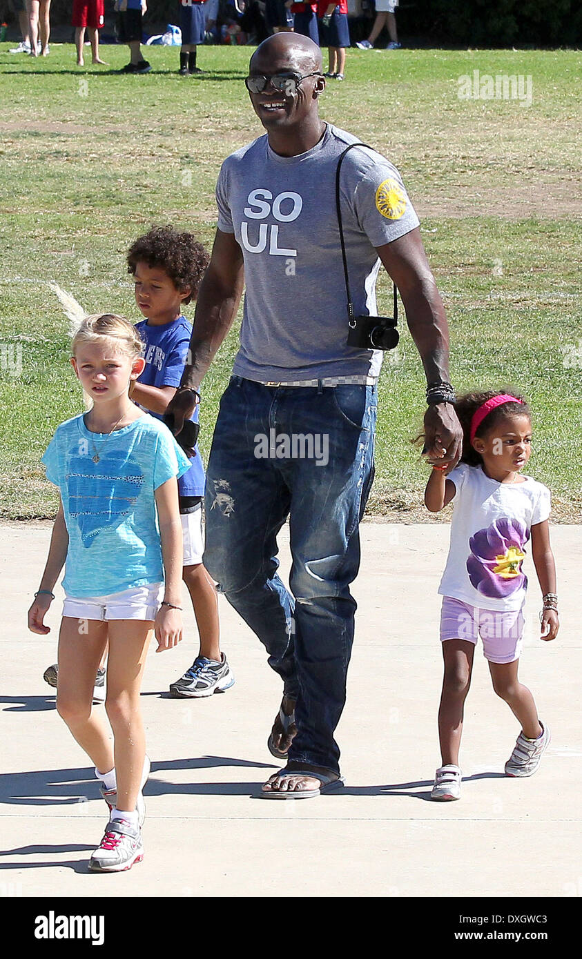 Leni Samuel, Johan Samuel, Seal and Lou Samuel Seal at a park in ...