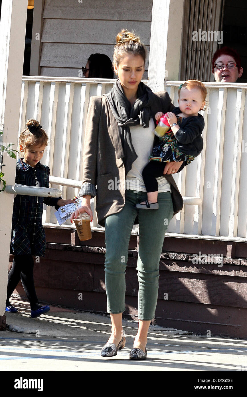 Honor Warren, Haven Warren, Jessica Alba Jessica Alba leaves a ...