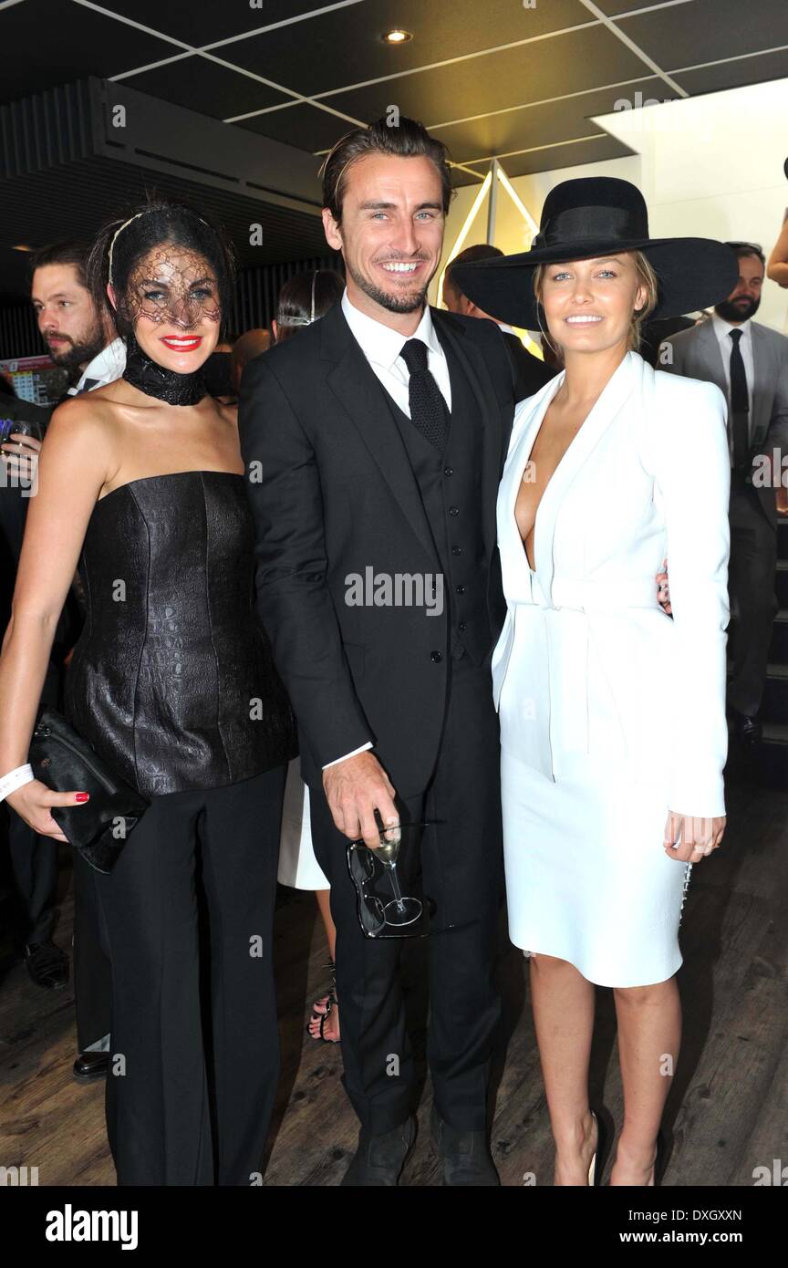 Camilla Freeman, Gareth Moody, Lara Bingle 2012 Melbourne Cup Carnival ...